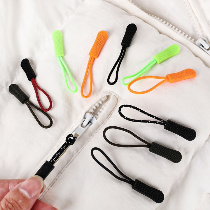 10pcs Zipper Pull Puller End Fit Rope Tag Replacement Clip Broken ...