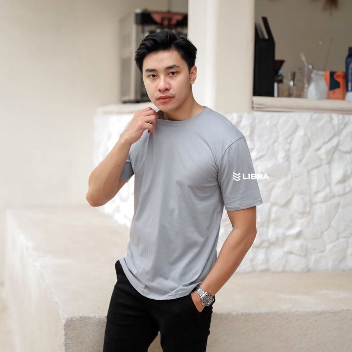 Delibra Kaos Polos Premium Light Grey | Lazada Indonesia