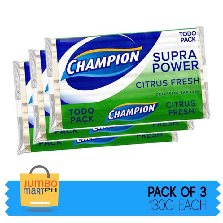 CHAMPION DETERGENT BAR X-STAIN SUPRA POWER KALAMANSI CITRUS FRESH / 130 ...