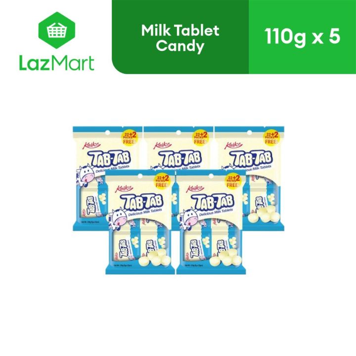 Keiko Tab-Tab Milk Tablet Candy 110G x 5 packs | Lazada PH