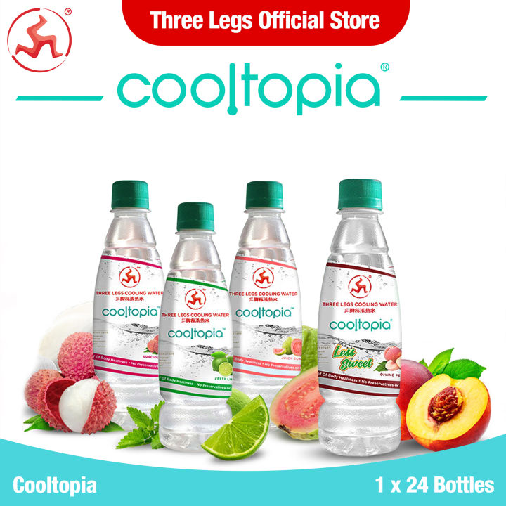 Three Legs Cooling Water Cooltopia - Lychee - Lime - Peach Less Sweet ...