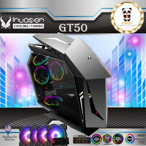 🔥🔥 HOT ITEM 🔥🔥Invasion GT-50 Micro-ATX Mini-Tower Gaming Case with 4 ...