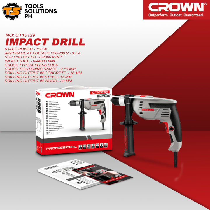 CROWN 750W IMPACT DRILL | Lazada PH