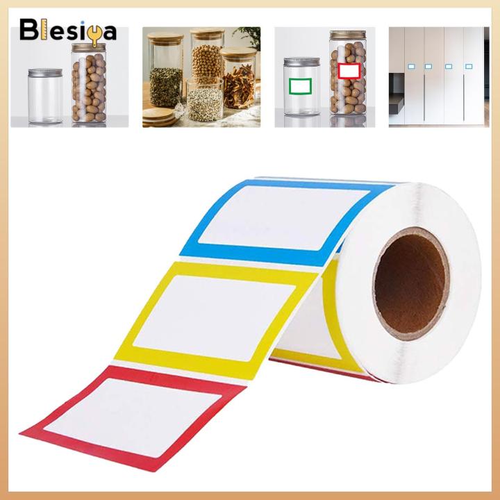 Blesiya 150x Name Tag Labels, Name Stickers, Writable Sticky Multicolor ...