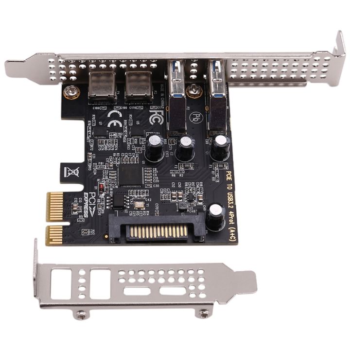PCI Expansion Card PCI-E to USB 3.2 PCI Express Card PCIE Card 4-Ports ...