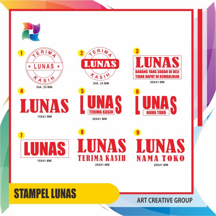 Stempel lunas, Stempel Toko, Cap lunas/ Stempel lunas bulat/ Stempel ...