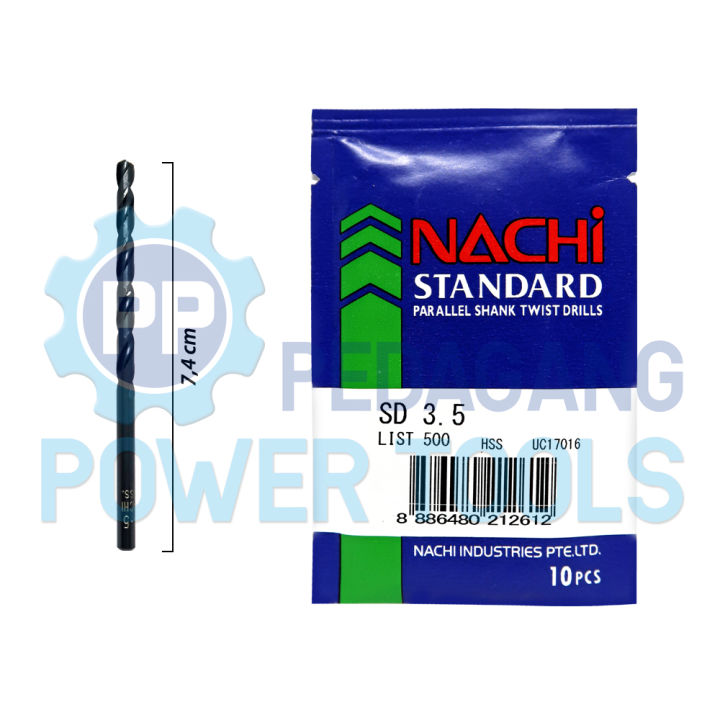 NACHI MATA BOR BESI 3.5 MM ASLI MATABOR 3.5MM HSS DRILL BITS ORIGINAL ...