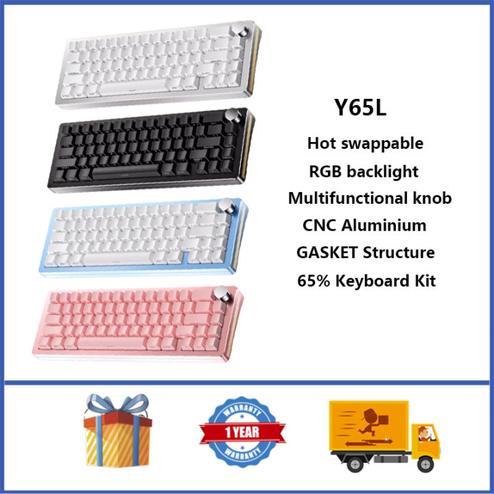 Y65L Aluminum Mechanical Keyboard 65% GASKET Structure Hot swappable ...
