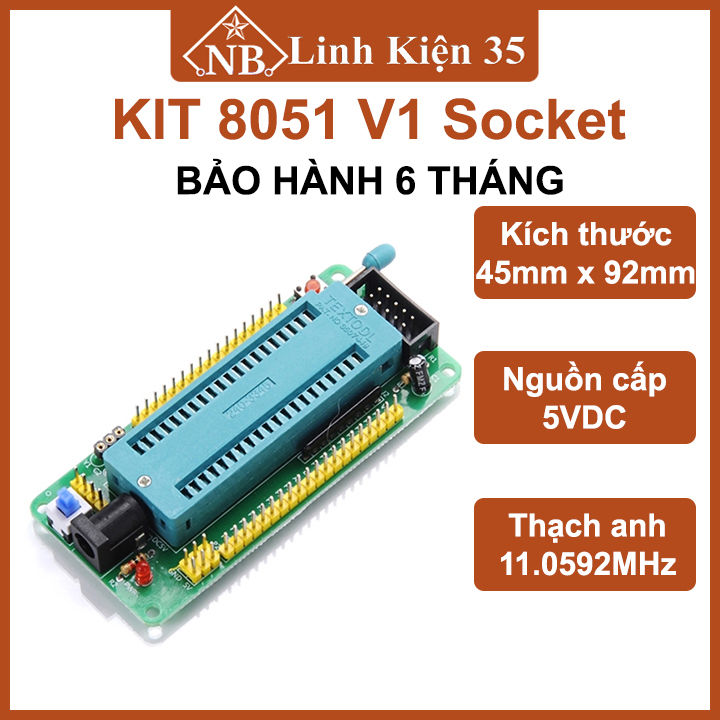 KIT 8051 V1 Socket Bao Gồm Chân Nạp ISP | Lazada.vn