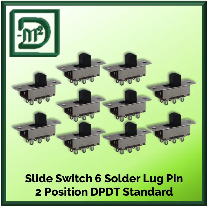 Slide Switch 6 Solder Lug Pin 2 Position DPDT Standard (10pcs) | Lazada PH