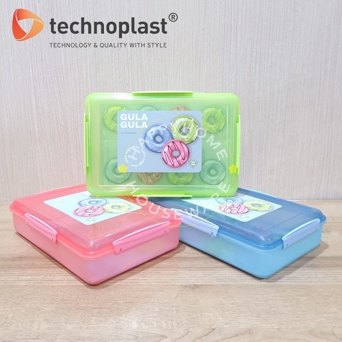 Technoplast Gula Gula Big Box Food Container Kontainer Tempat Kue 2 ...
