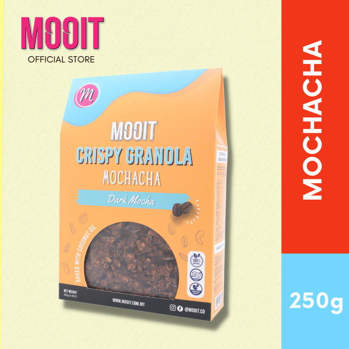 MOOIT Mochacha Crispy Granola 250g - HALAL CERTIFIED | Lazada