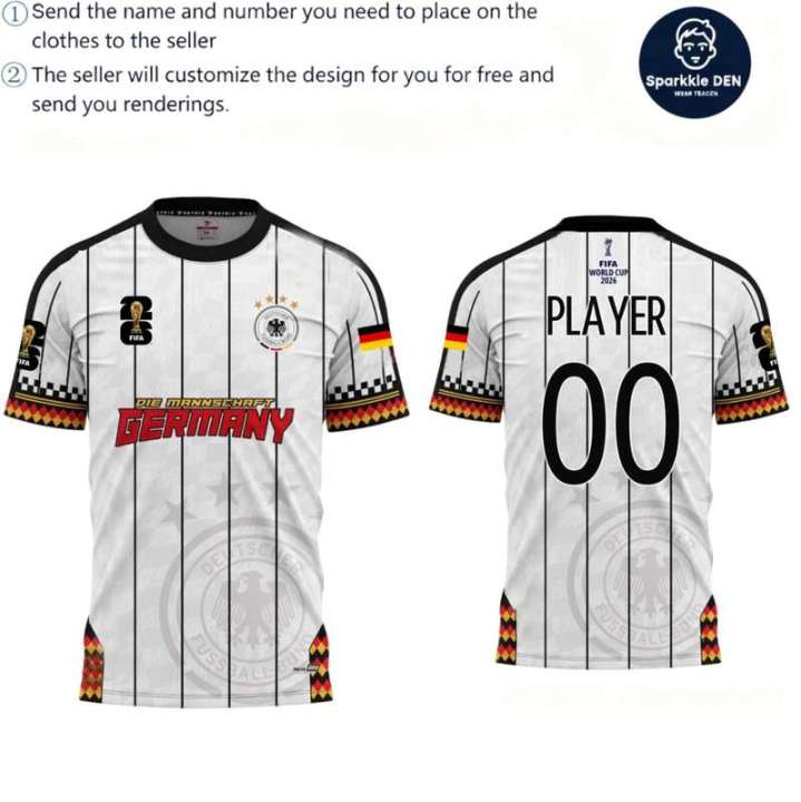 (Free custom name&number) 2026 Germany Team "Die Mannschaft" 3D Full ...