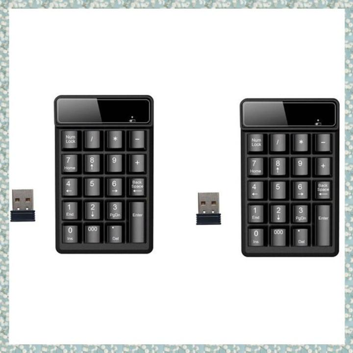 (VAEF) 2.4GHz Wireless Keyboard Mini USB Numeric Keypad 19 Keys Number ...