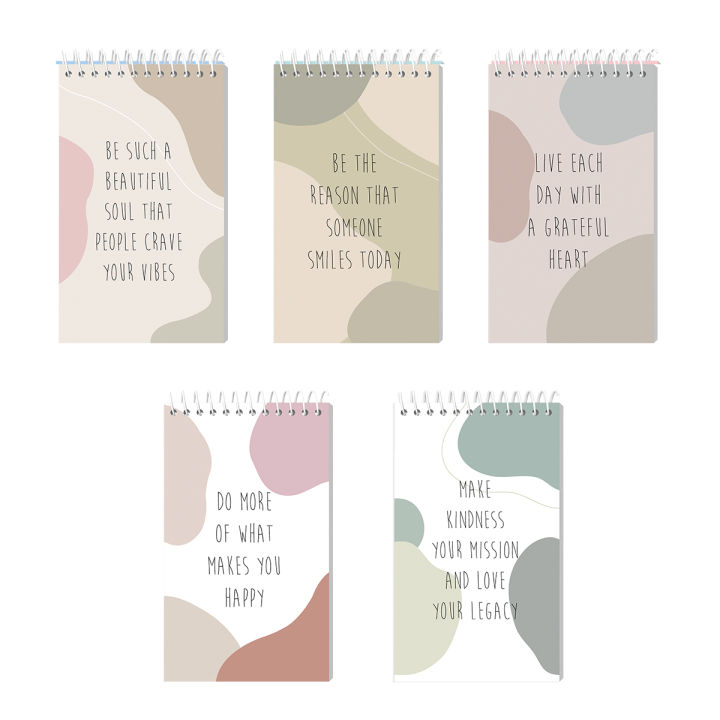 Set of 5 Sterling Memo Notebook Shades & Quotes 3 inches x 5 inches ...