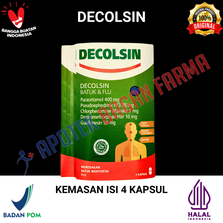 DECOLSIN KAPSUL / OBAT BATUK PILEK DEMAM | Lazada Indonesia