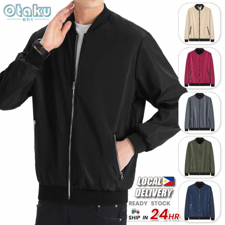 Otaku Men with Zipper and Pockets bomber jacket Korean trend tooling ...