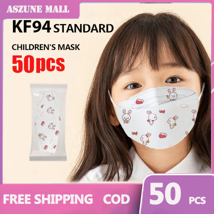【Ready Stock】Kf94 Mask Original 100pcs Korea Kids Cartoon Pattern Face ...