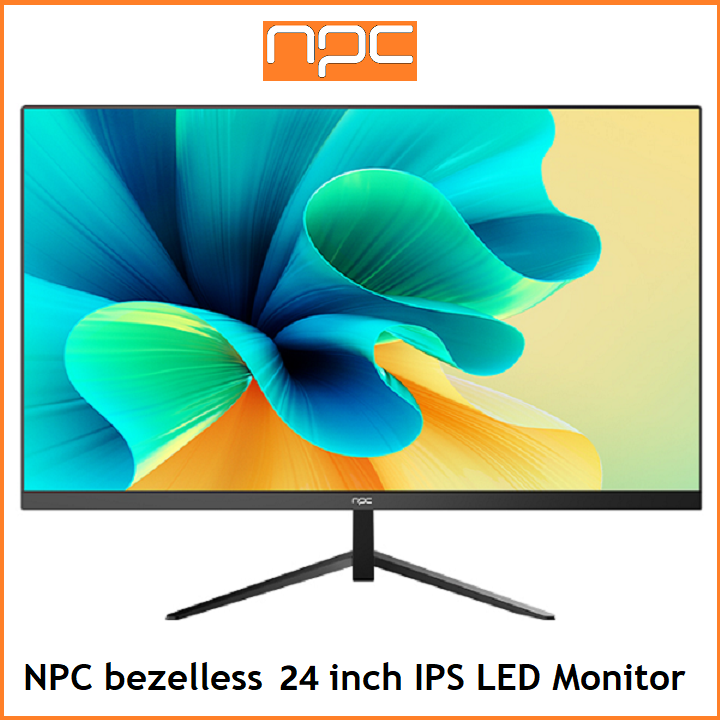NPC 24 inch Bezelless FHD IPS LED monitor 75Hz HDMI VGA | Lazada PH