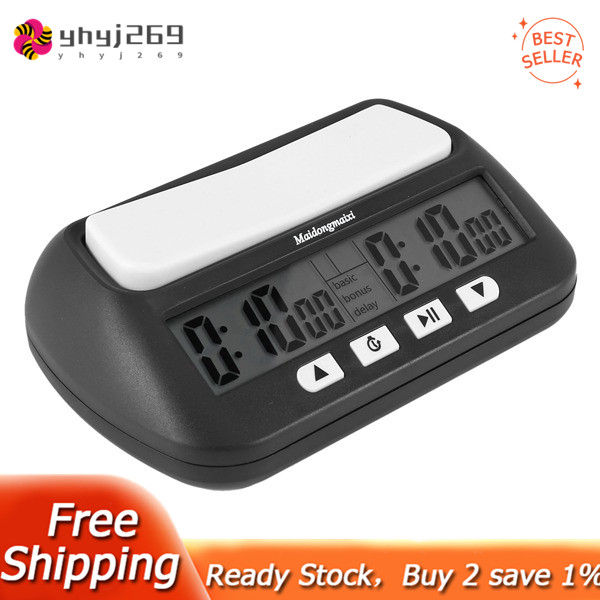 Chess Clock, Digital Chess Timer & Game Timer, 3-In-1 Multipurpose Portable Professional Clock ...