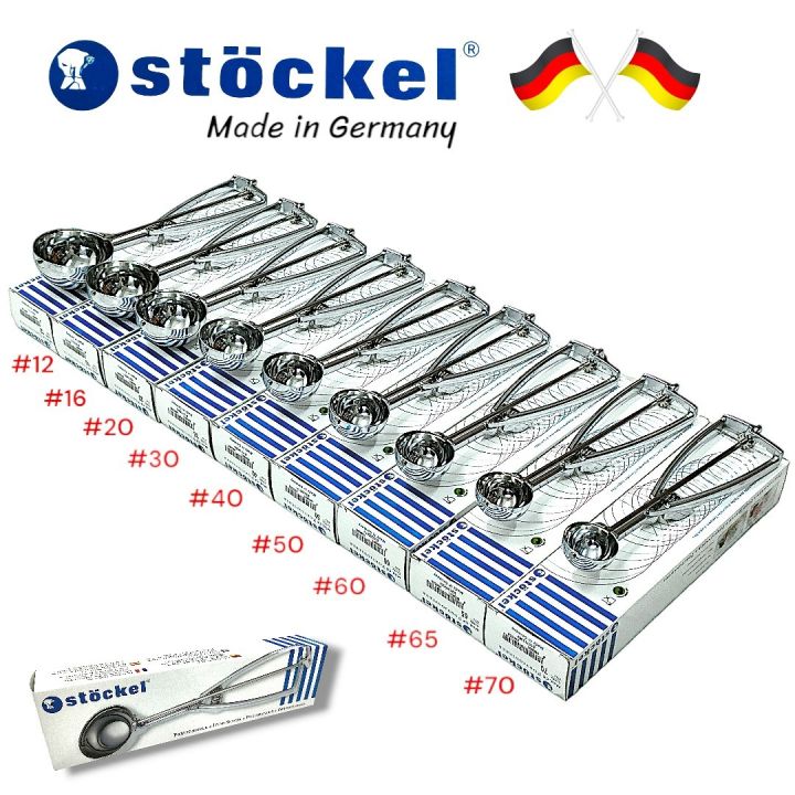 ช้อนตักไอติม ช้อนไอศครีม Stockel มีขนาดให้เลือก #12 #16 #20 #30 #40 #50 ...