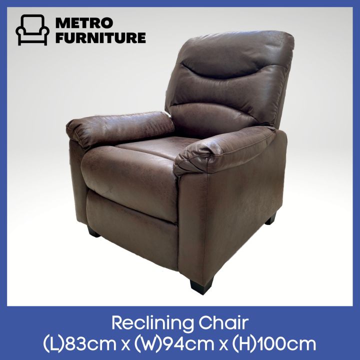 Reclining Chair Sofa Brown MetroFurniture [JIT-RCX] | Lazada PH