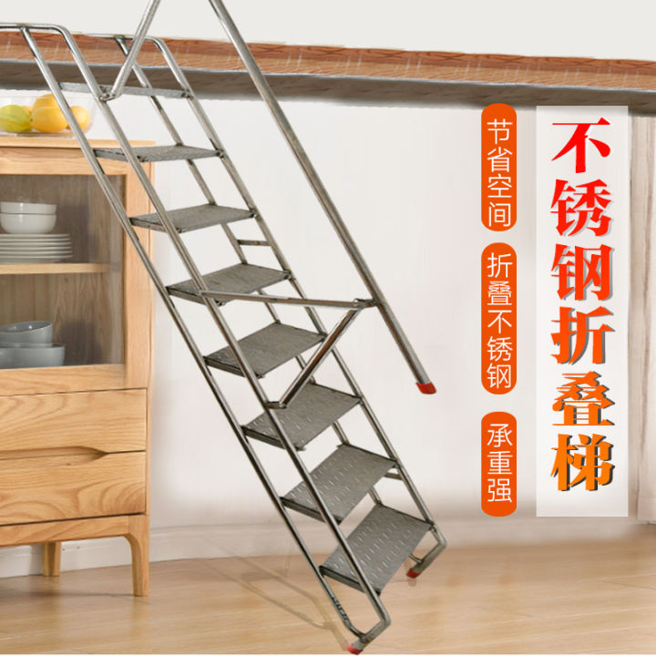 Stainless Steel Folding Stairs 304 Indoor and Outdoor Industry loft ...