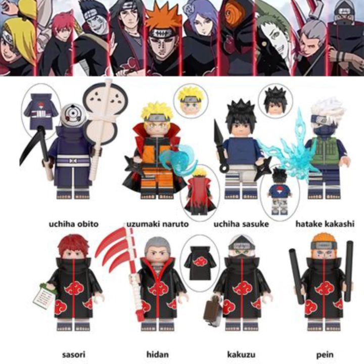 Anime NARUTO Lego Toys Minifigures Comic Building Blocks Uchiha Obito ...