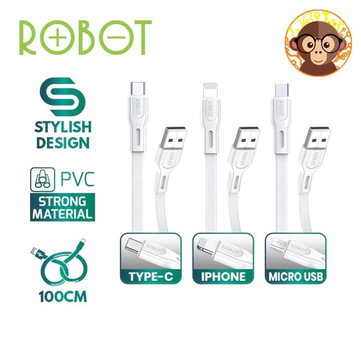 Kabel Data Robot Micro USB 2A / Lightning 2A / Type C 2.4A RDM100S ...