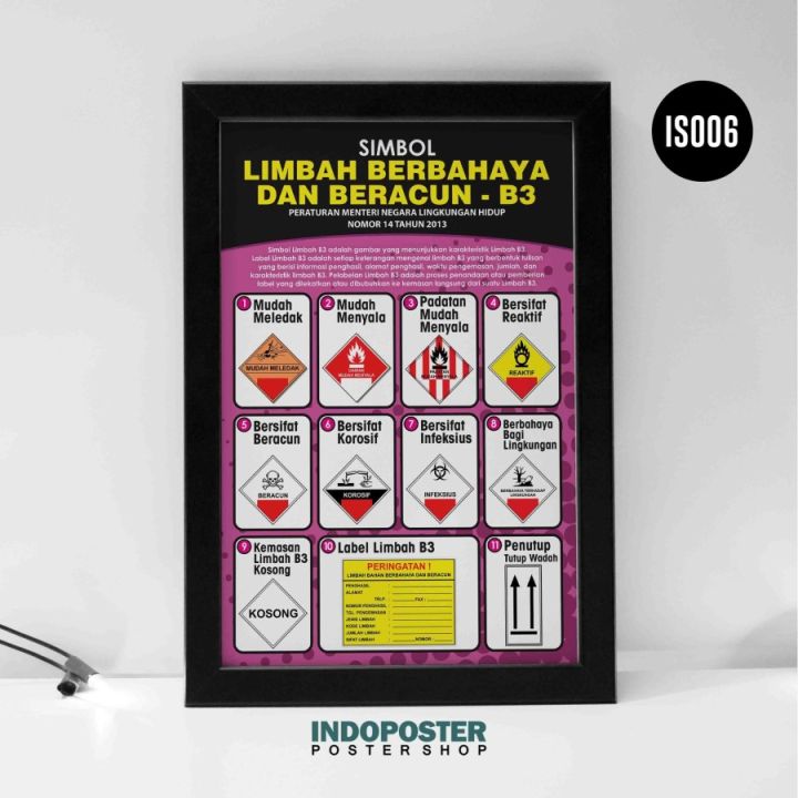 Poster K3 Safety Simbol Limbah Beracun Berbahaya B3 A3 45X30cm | Lazada ...