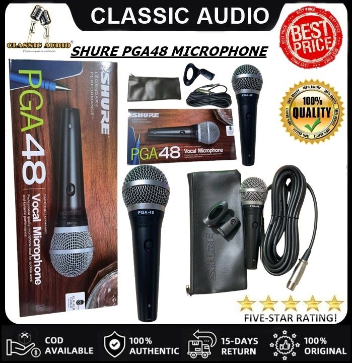 SHURE PGA-48 CLASSIC AUDIO WIRED MICROPHONE (ORIGINAL) | Lazada PH