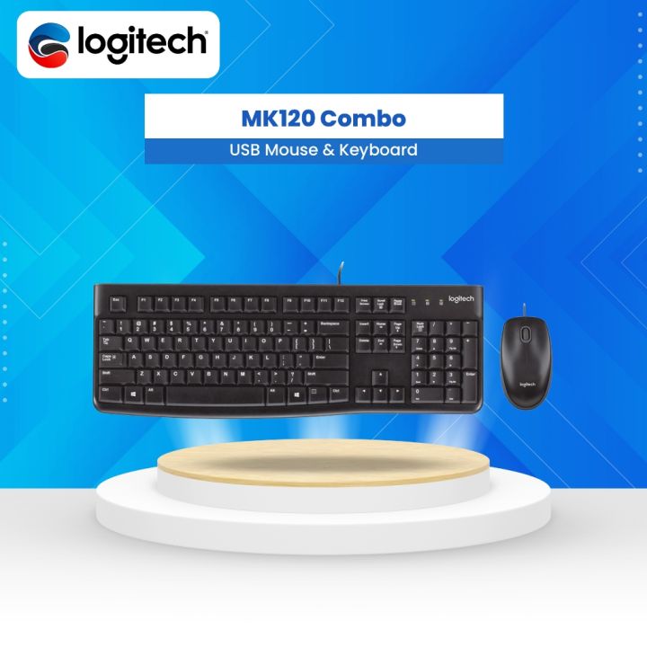 LOGITECH MK120 Combo Keyboard Dan Mouse USB MK-120 | Lazada Indonesia