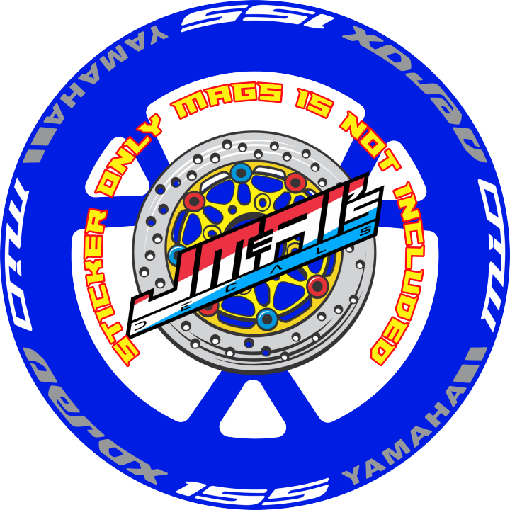 (Sticker Only) Yamaha Aerox v1/v2 Mags/Rim Decal/Sticker (pair wheels ...