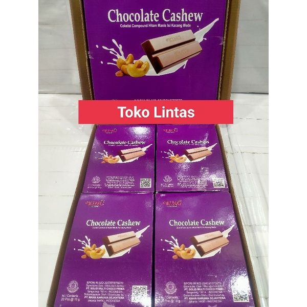 Cokelat Compound Hitam Manis isi Kacang Mede Chocolate Cashew Dus ...