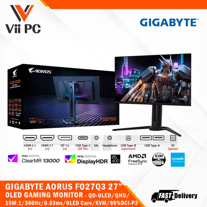GIGABYTE AORUS FO27Q3 27" OLED/2560x1440(QHD)/360Hz/0.03ms(GTG ...