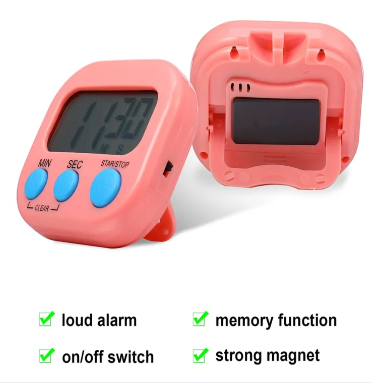 Multipurpose Digital timer,Countdown timer kitchen Alarm Random color ...