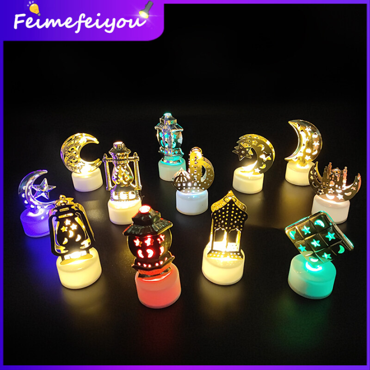 lampu raya DIY LED Flameless Candle Light Ramadan decorations led fairy ...