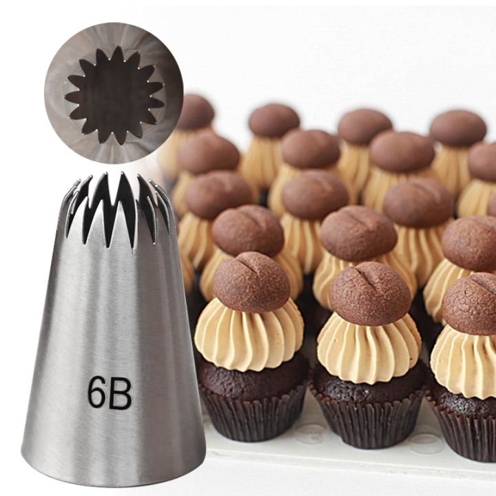 6B# Russian Pastry Cream Nozzles Cakes Decorating Writing Tube Icing ...