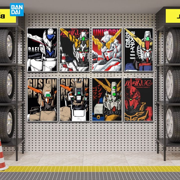 New Anime Mobile Suit Gundam Art Posters Wall Canvas Painting ...