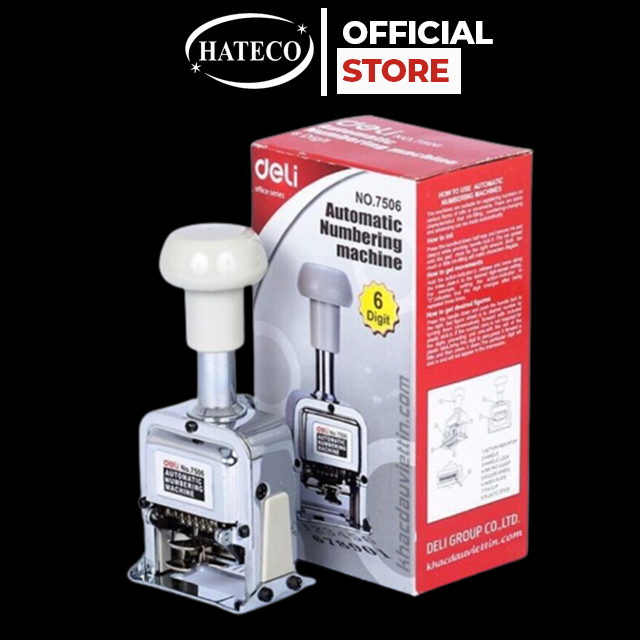 Dấu nhảy tự động 6 số Deli 7506 - Máy đóng số nhảy - DL7506 loại đóng ...
