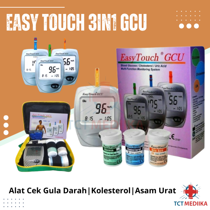 Easy Touch GCU / Alat Cek Darah 3in1 - Cek Gula Darah Kolesterol Asam ...