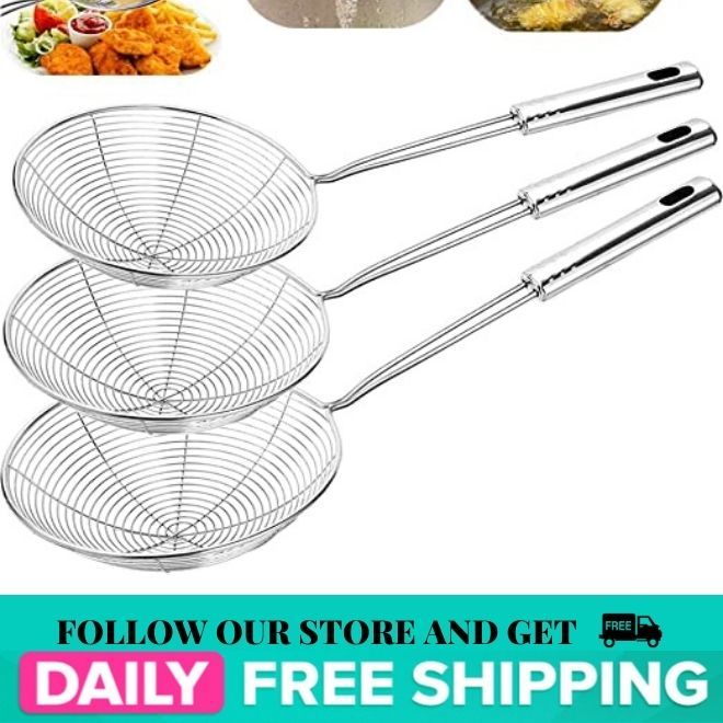 Noodle Strainer - Stainless Steel Wire Mesh Skimmer Kitchen Strainer ...