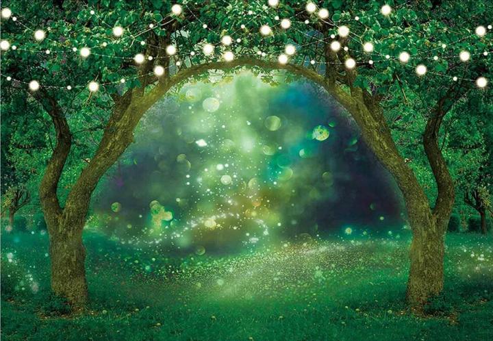 Spring Enchanted Garden Backdrop Forest Fairy Wonderland Woodland ...