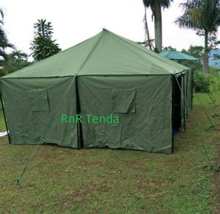 TENDA REGU 4 X 6 METER / TENDA KOMANDO / TENDA TNI / TENDA DARURAT ...