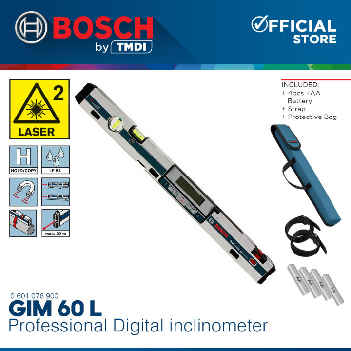 BOSCH Professional GIM 60 L Digital Inclinometer 06010796900 BMT ...