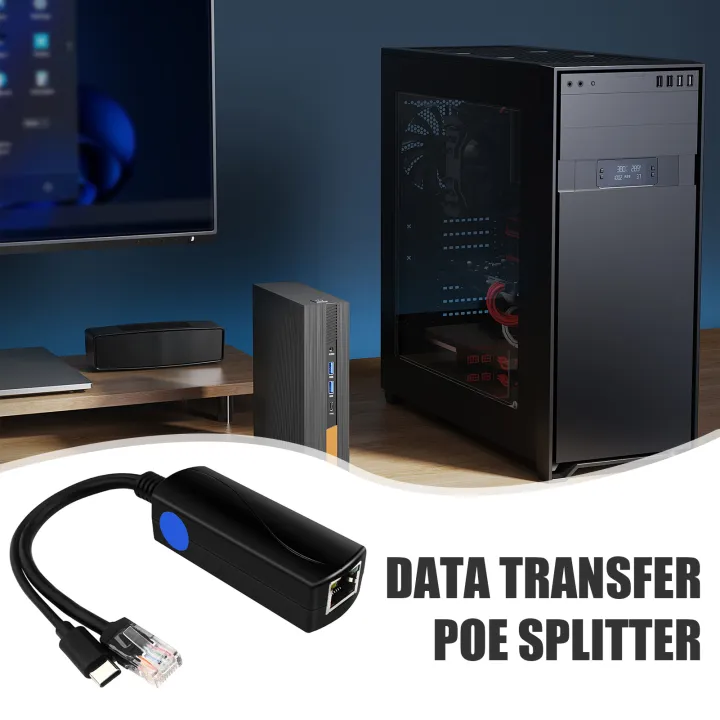 Valeriee Type-c Poe Splitter Security Camera Poe Splitter High-speed ...