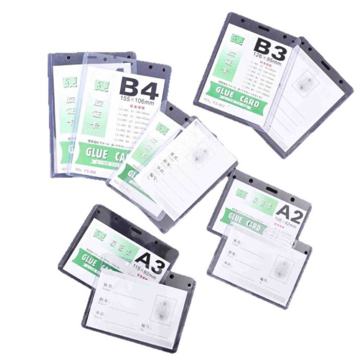 Makapal Id Holder B1,B2,B3,B4,A1,A2,A3 Hard Vinyl Chloride Card case Card Protection | Lazada PH