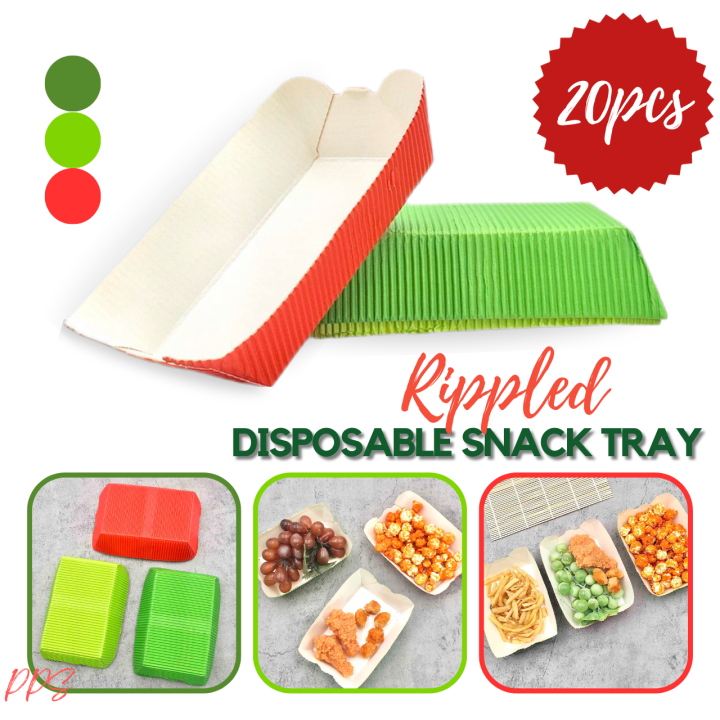 Rippled Food Tray Paper Plate for Fries and Nachos Corrugated Paper ...