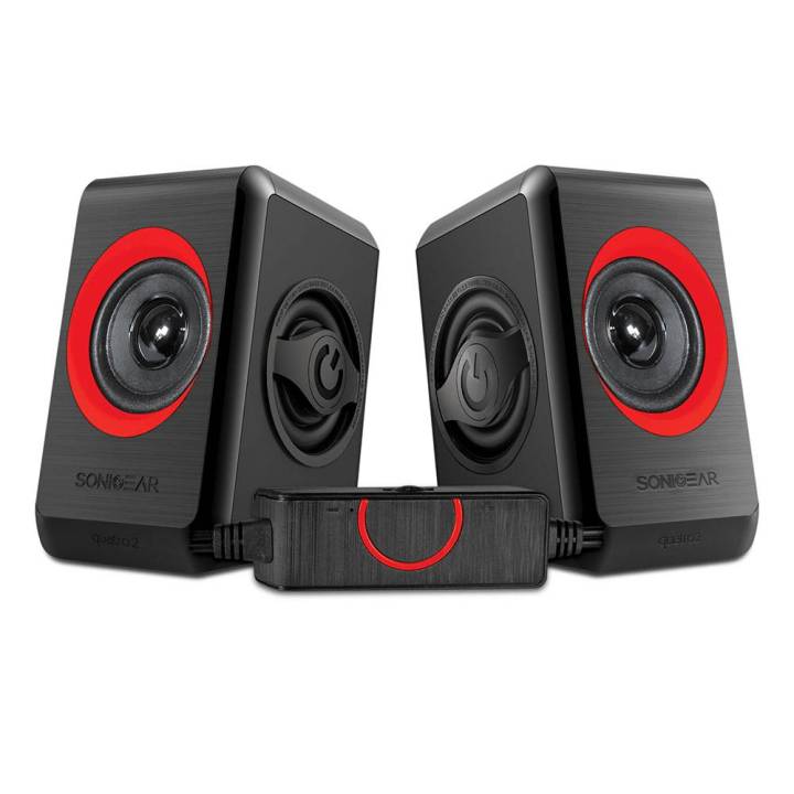 Sonic Gear Quatro 2 6W RMS Stereo Speaker (Festival Red) | Lazada PH