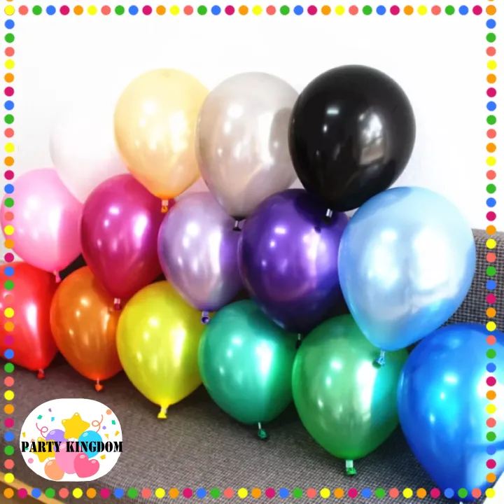 Party Kingdom 25pcs 12inches metallic balloon partyneeds decoration | Lazada PH